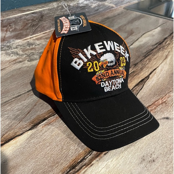 Other | Daytona Beach Bike Week Hat 223 Biker Ball Cap Brand New Black ...